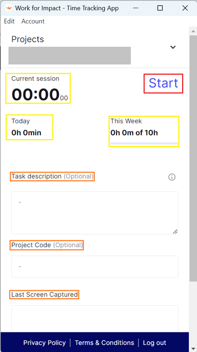 How do I record my hours using the Time Tracking App?